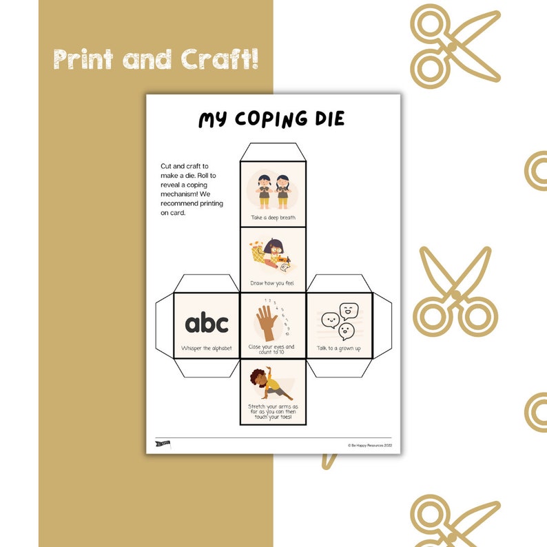 Coping Dice for Kids | Roll a Calming Strategy - Etsy
