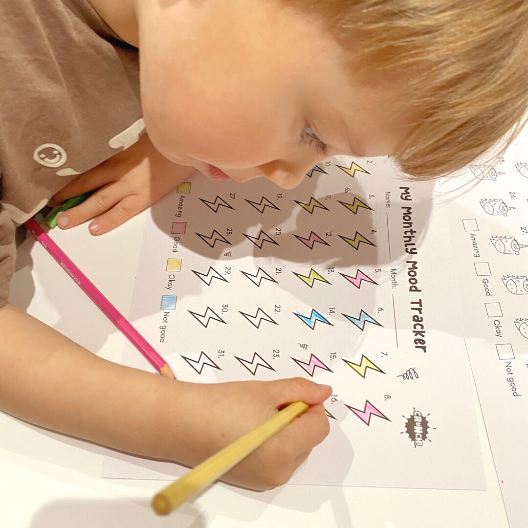 Children's Monthly Mood Tracker | Unicorn Pattern - Etsy