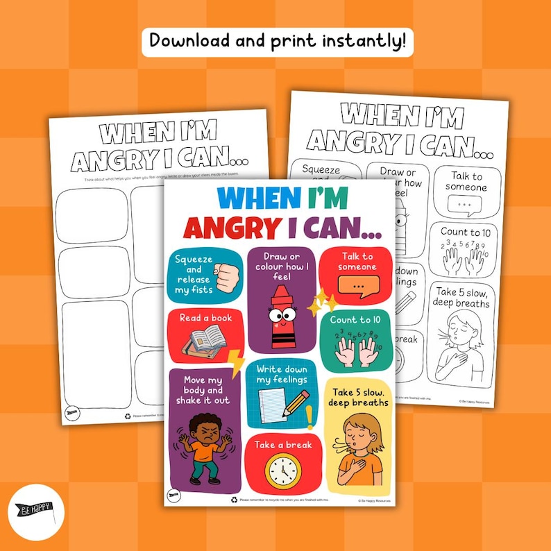 Emotional Self Regulation Pack for Kids | Posters, Colouring Sheets and ...
