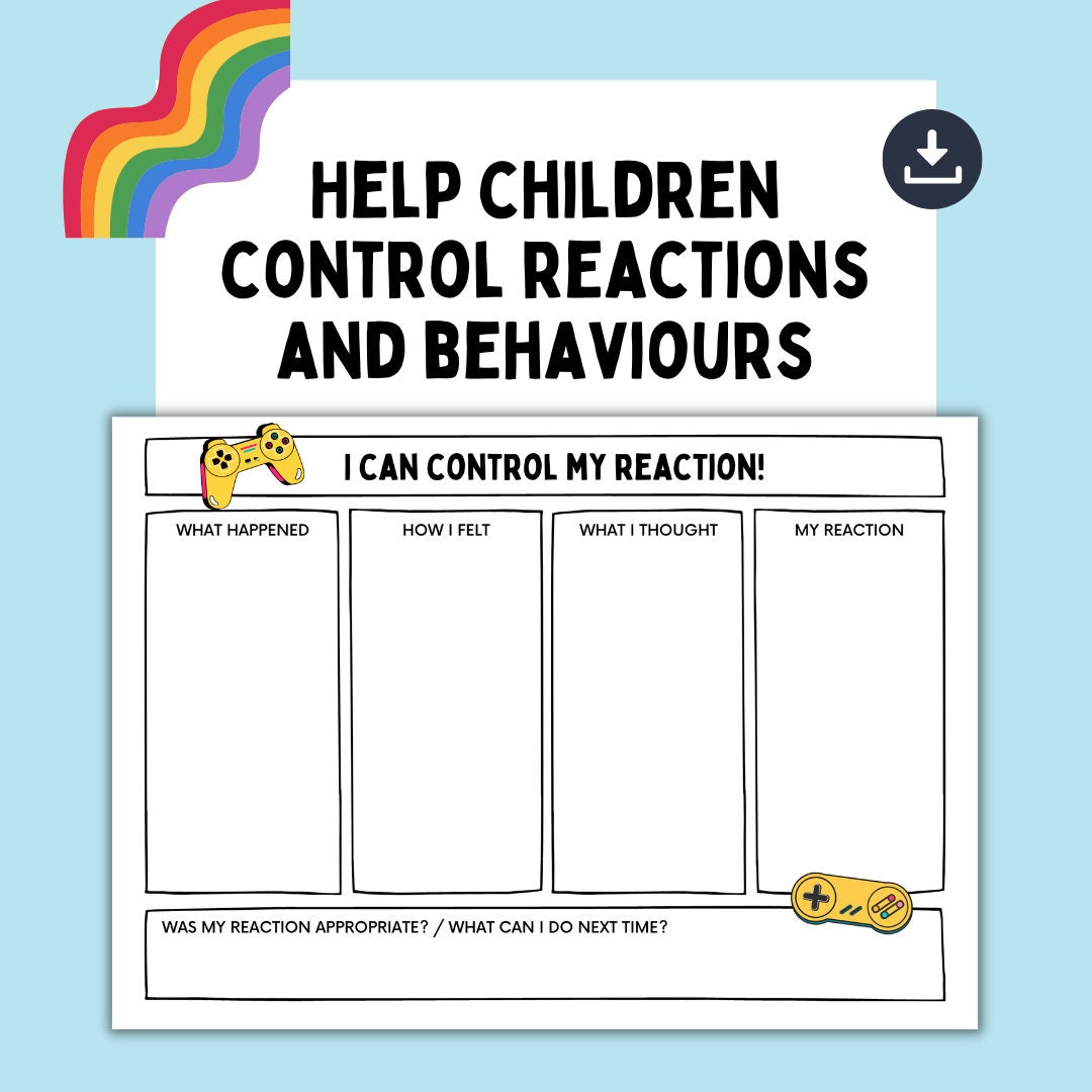 I Can Control My Reaction | Anger & Behaviour Resources for Kids ...