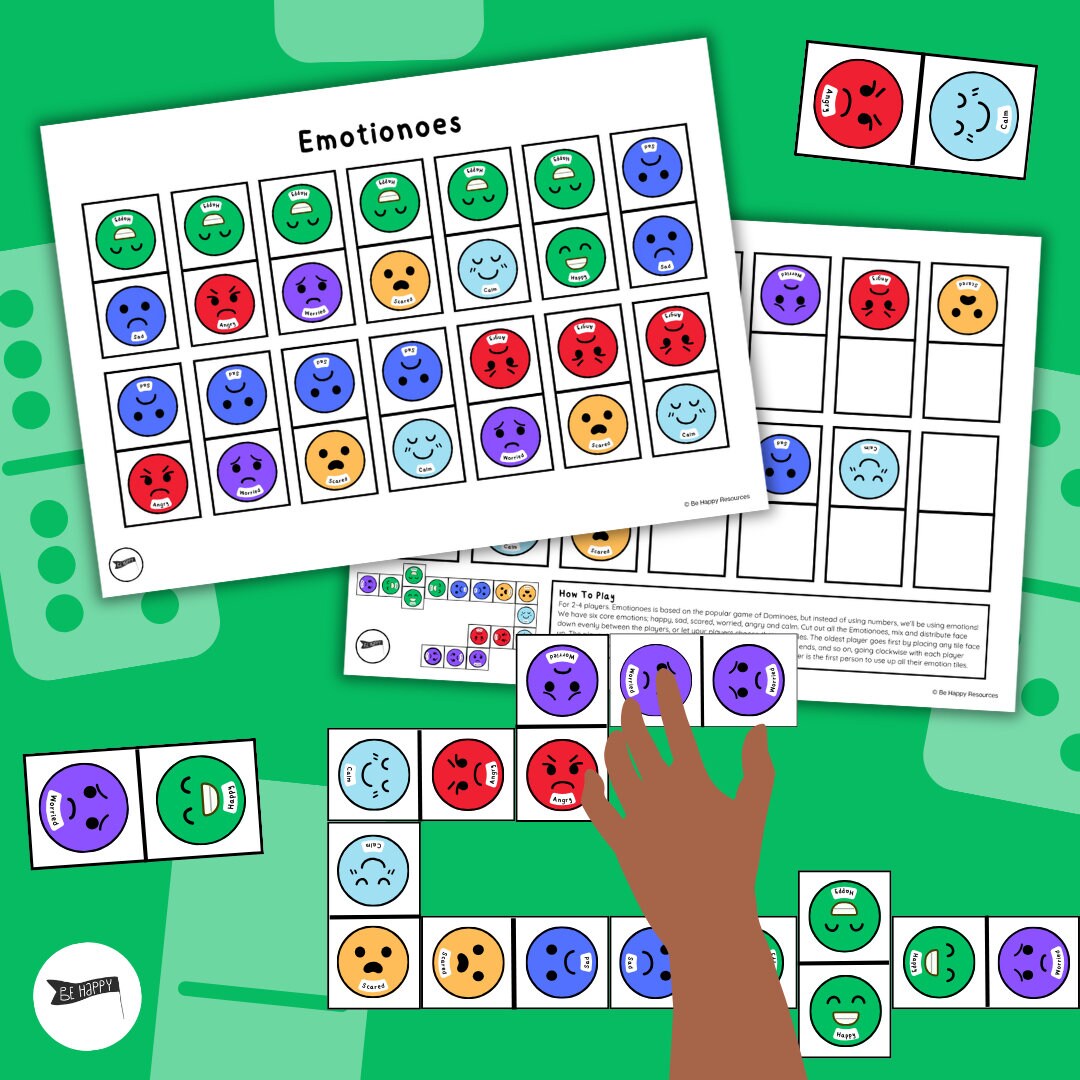 Emotionoes | Emotional Literacy Dominoes | Digital File - Etsy