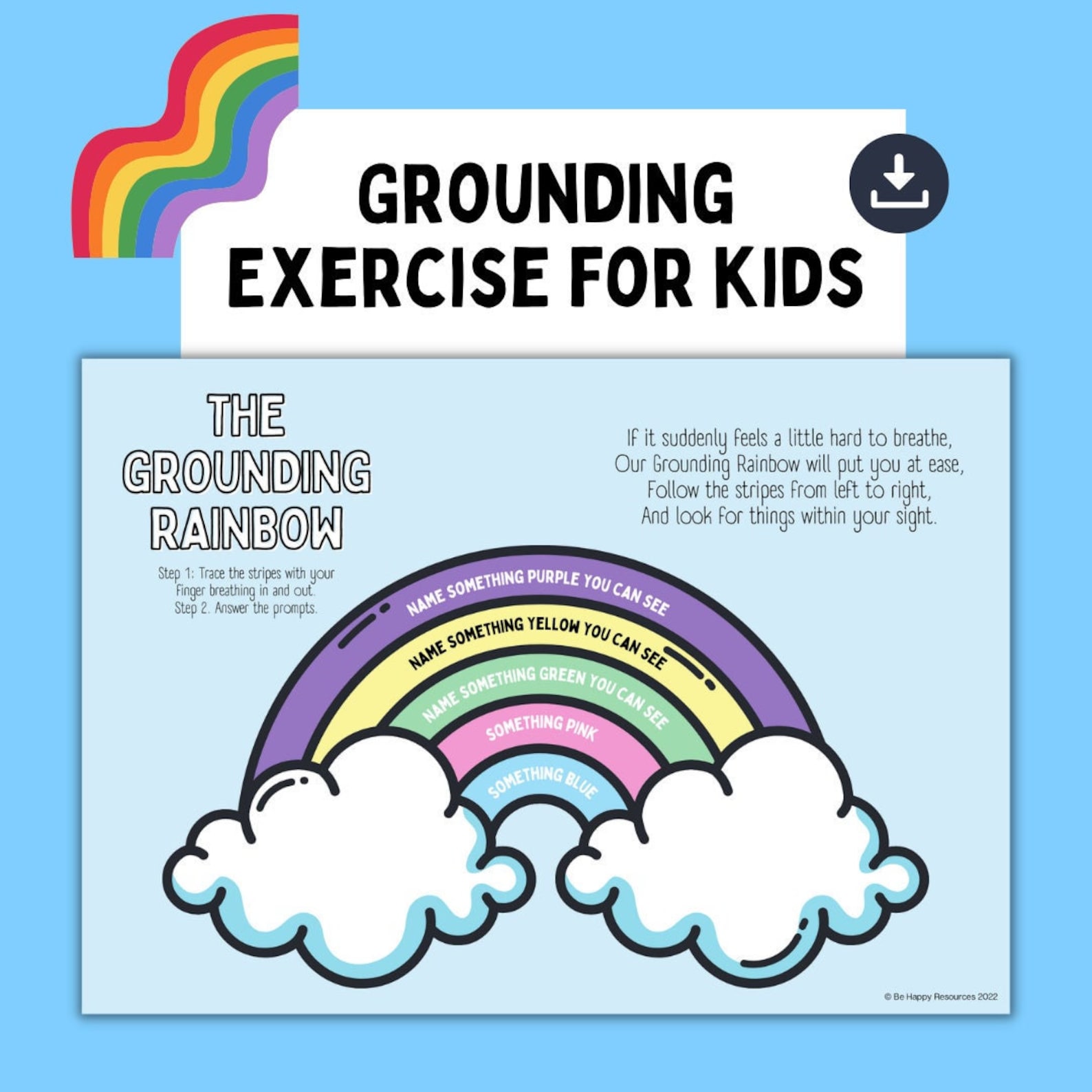 The Grounding Rainbow | Calming Strategies for Kids | Download & Print ...