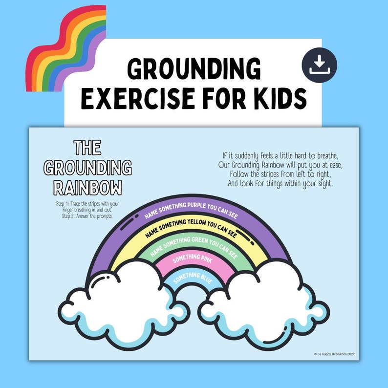 The Grounding Rainbow | Calming Strategies for Kids | Download & Print ...