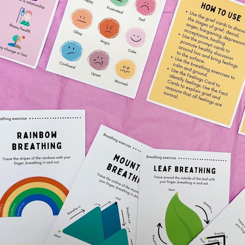 Grief Cards for Kids Help Children Understand Grief Age 5 - Etsy