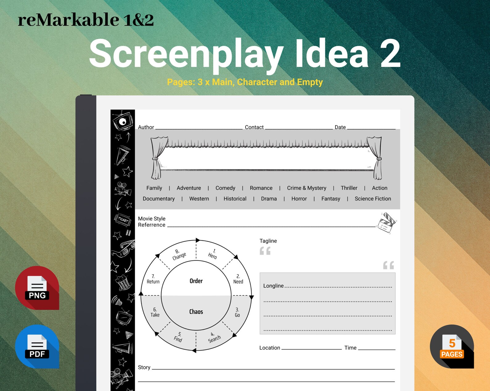 Remarkable Templates Screenplay, Idea, Screenwriting, Story Circle - Etsy