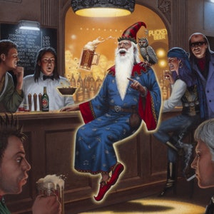 WIZARD at the BAR Art Print, Signed and Numbered by the Artist on Epson ...