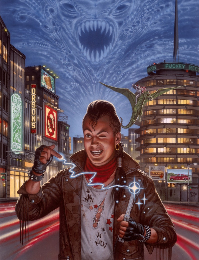 The WIZARD of SUNSET STRIP Art Print Signed and Numbered by - Etsy