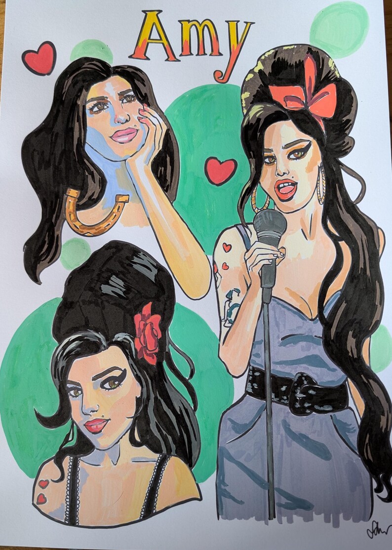 Amy Winehouse Colouring Page. Download and Print at Home. - Etsy