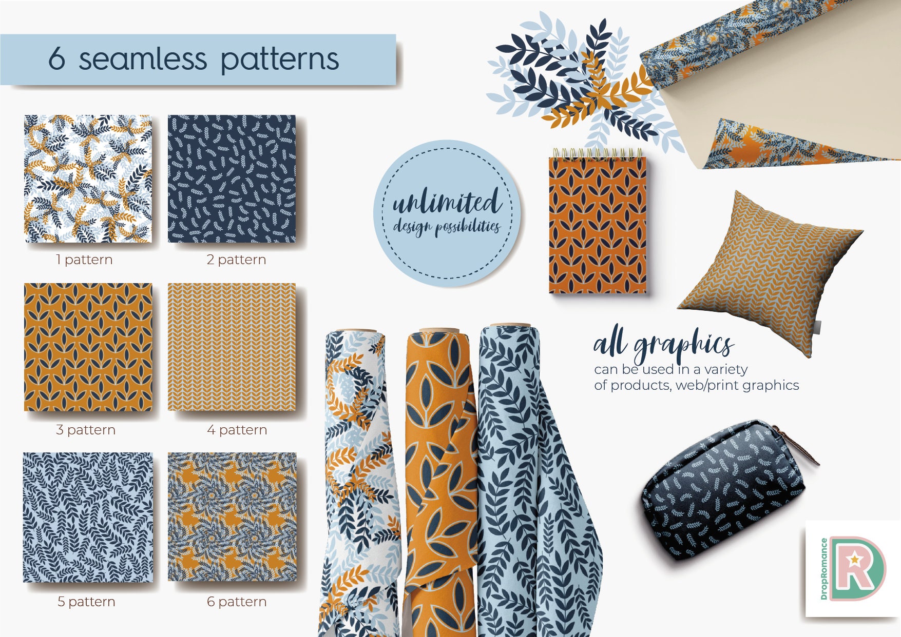 Leaves Wreaths Digital Paper Bundle for Scrapbook Pages Leaves ...