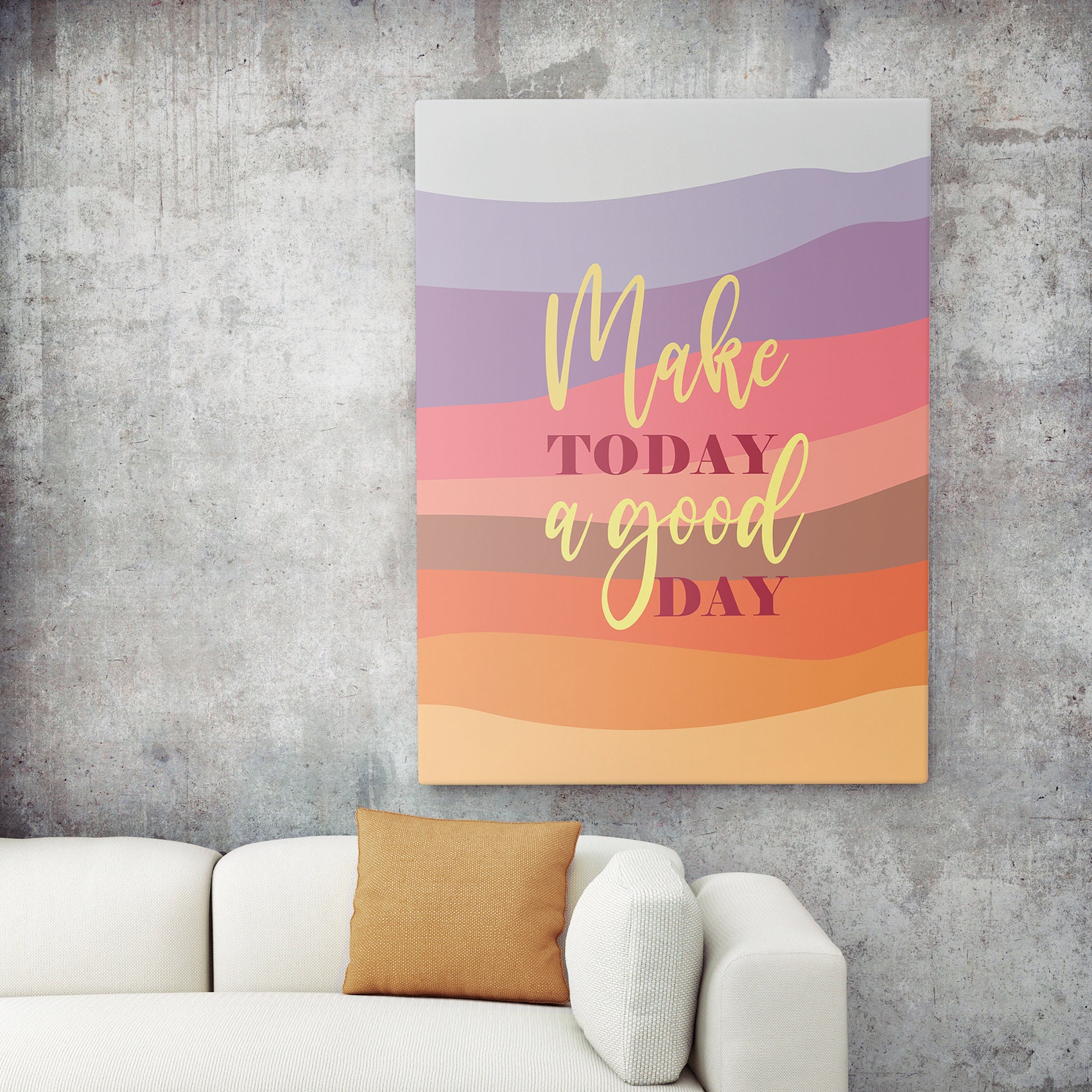 Positive Motivational Phrases Make Today a Good Day Wall Typography Art ...