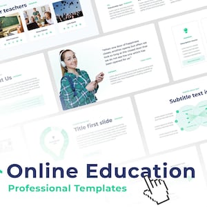Online Education Powerpoint Template | Edu Presentation - Etsy