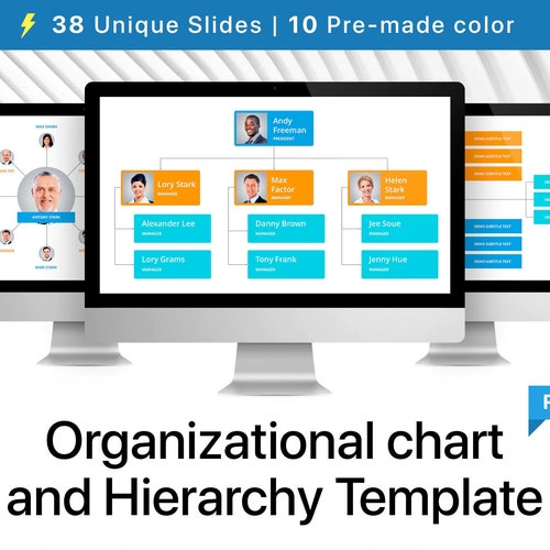 Organizational Hierarchy Chart for Powerpoint - Etsy