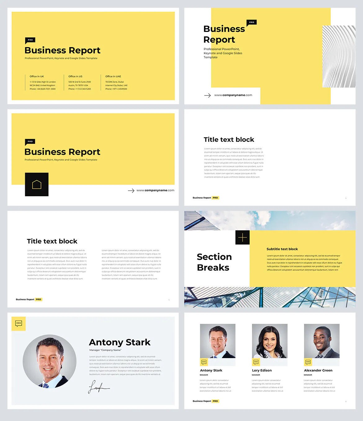 Business Report PRO Powerpoint Template - Etsy
