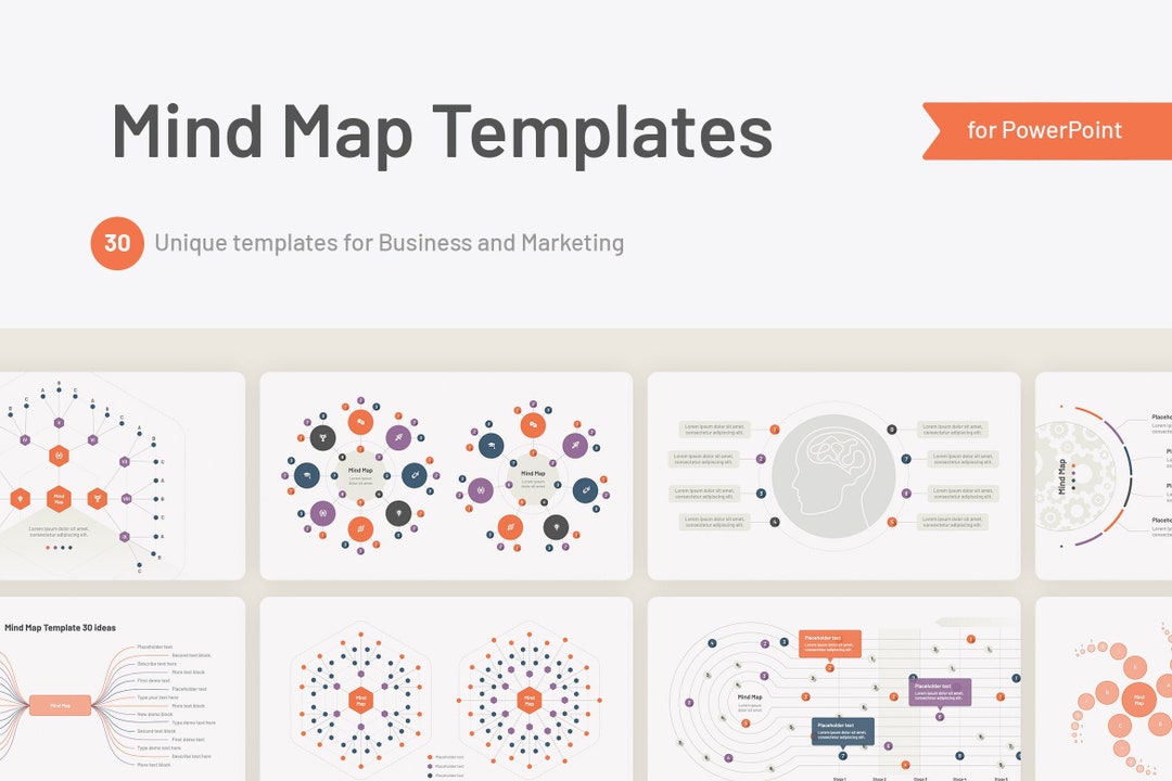Mind Map Powerpoint Templates - Etsy