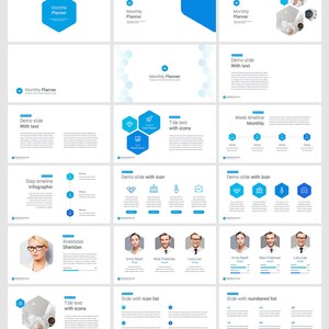 Monthly Planner Powerpoint Template - Etsy