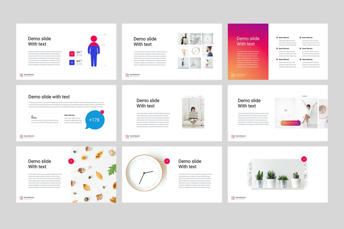Instagram Analysis Powerpoint Template - Etsy