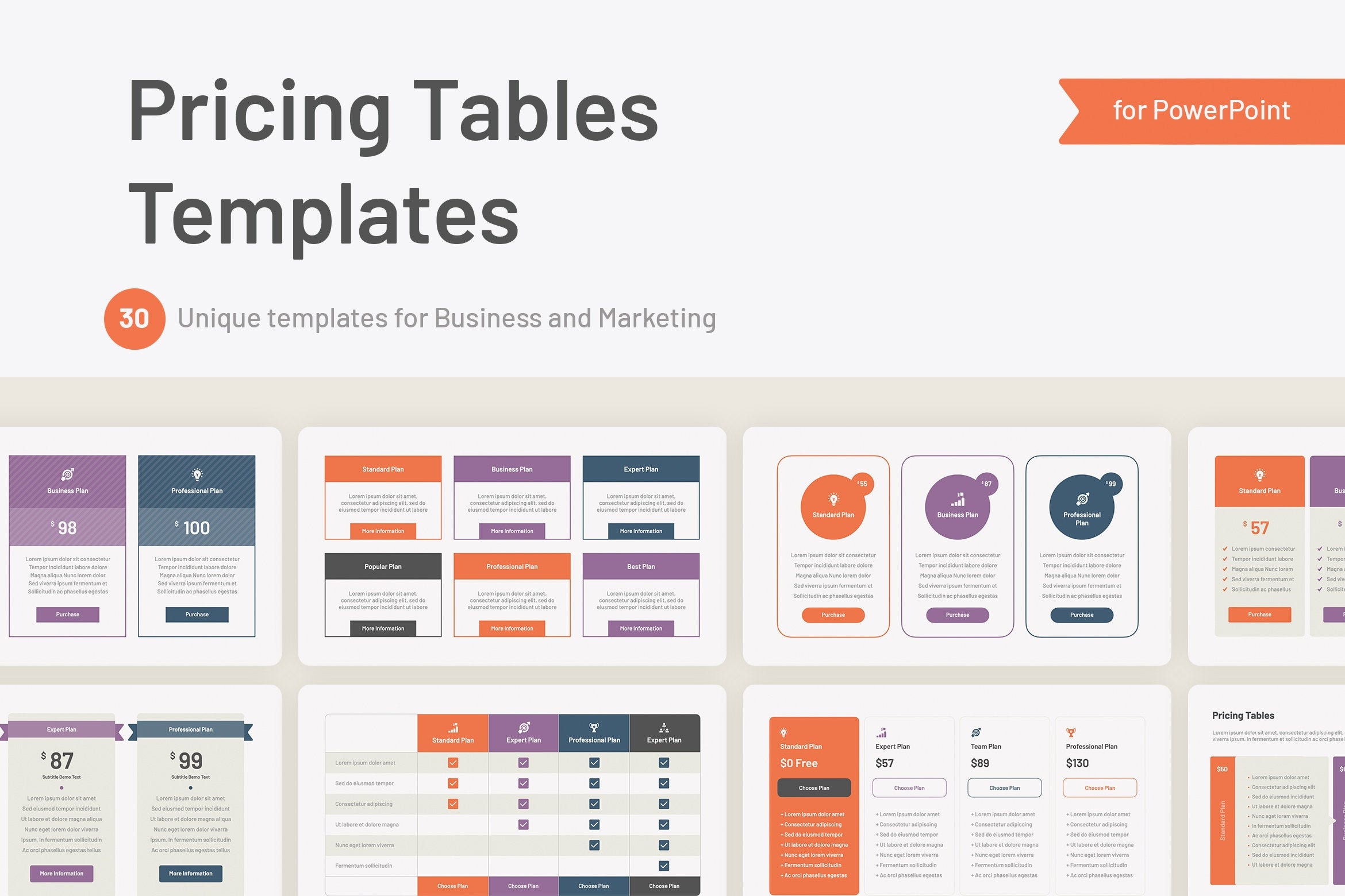 Powerpoint Table Templates