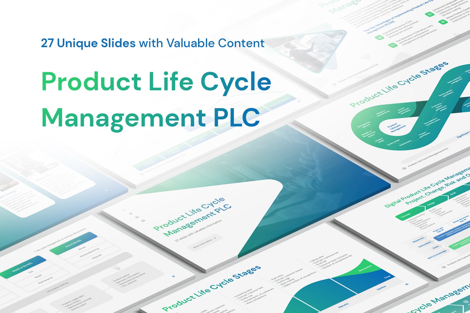 Product Life Cycle Management PLCM for Powerpoint - Etsy