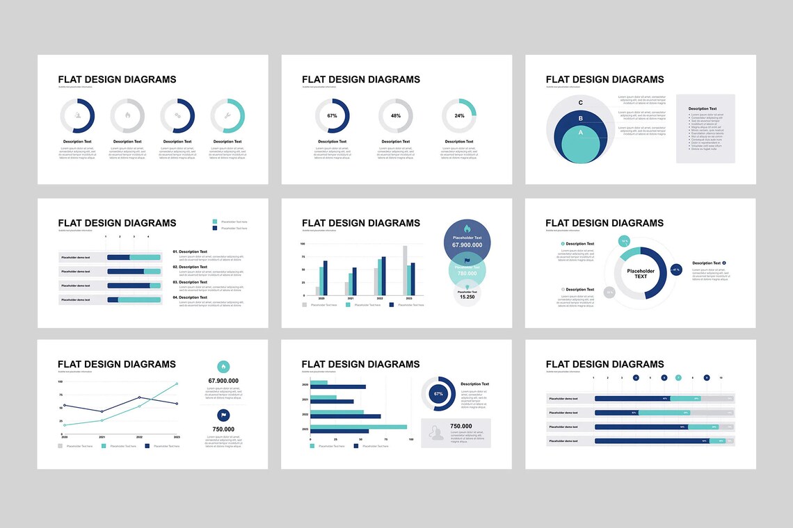 Graphs and Charts for Powerpoint (Instant Download) - Etsy