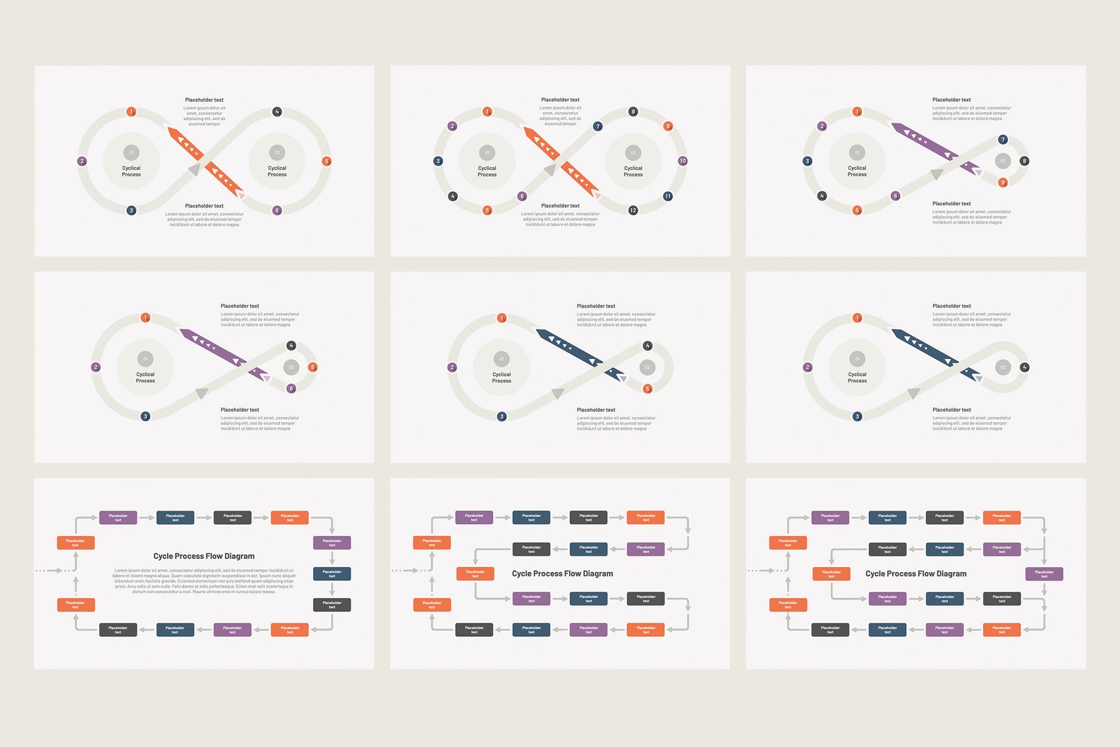 Cycle Process Flow Diagram Powerpoint Templates - Etsy