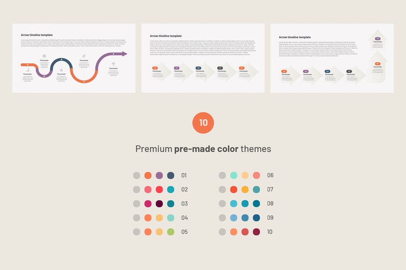 Timeline Arrow Templates for Powerpoint - Etsy Timeline Arrow Templates for Powerpoint - Etsy