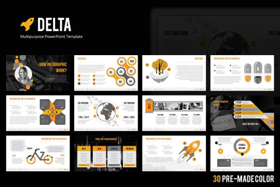 Delta Powerpoint Template - Etsy