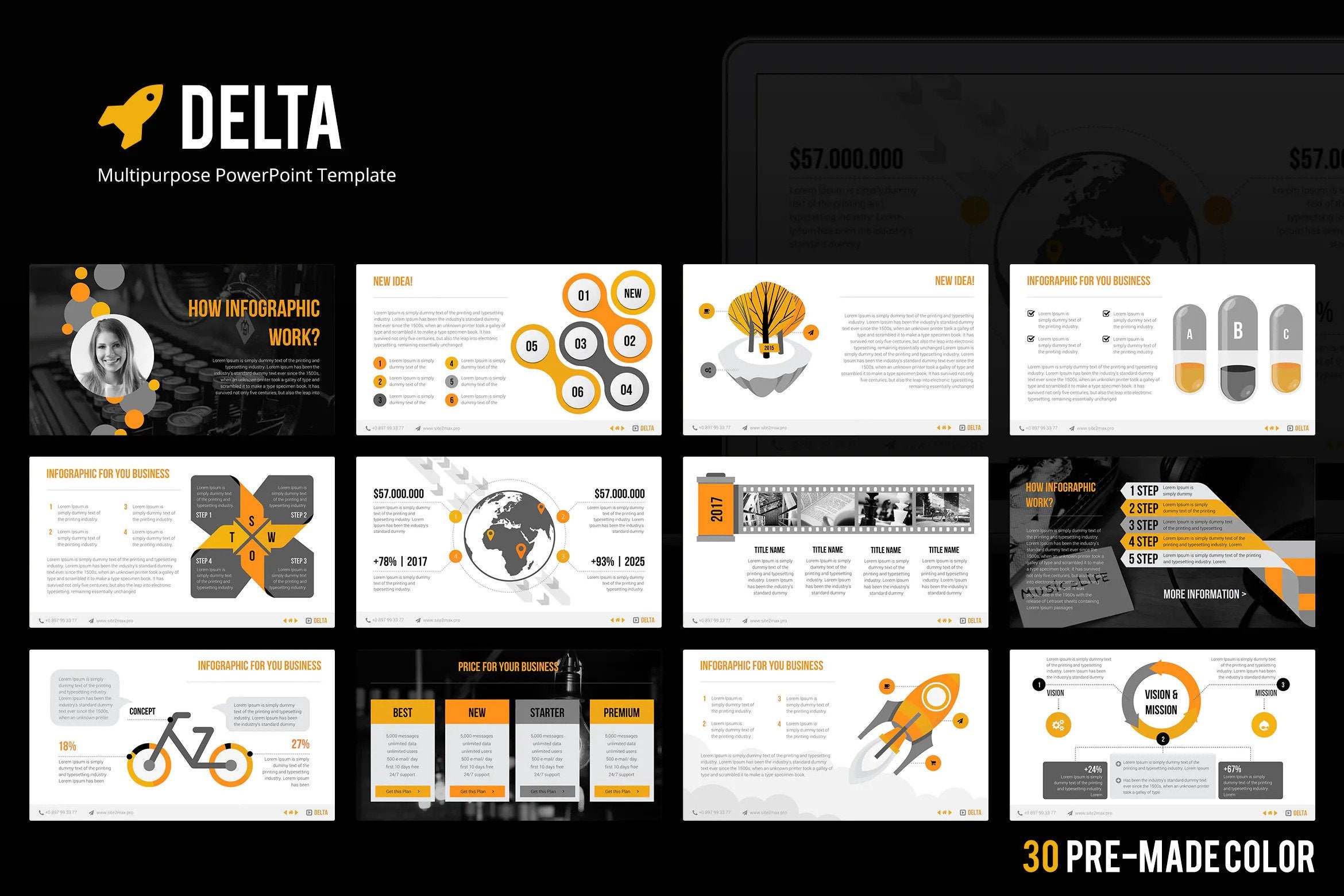 Delta Powerpoint Template - Etsy
