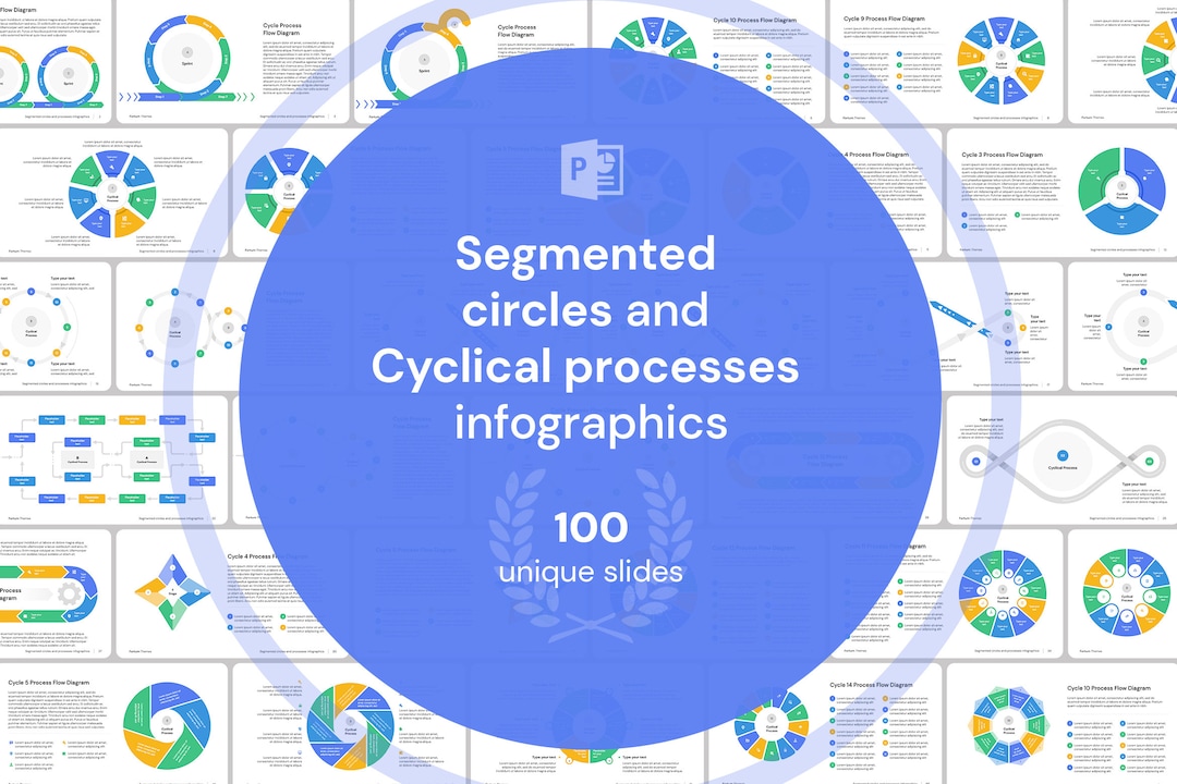 Segmented Circles and Cyclical Processes Infographic for Powerpoint - Etsy