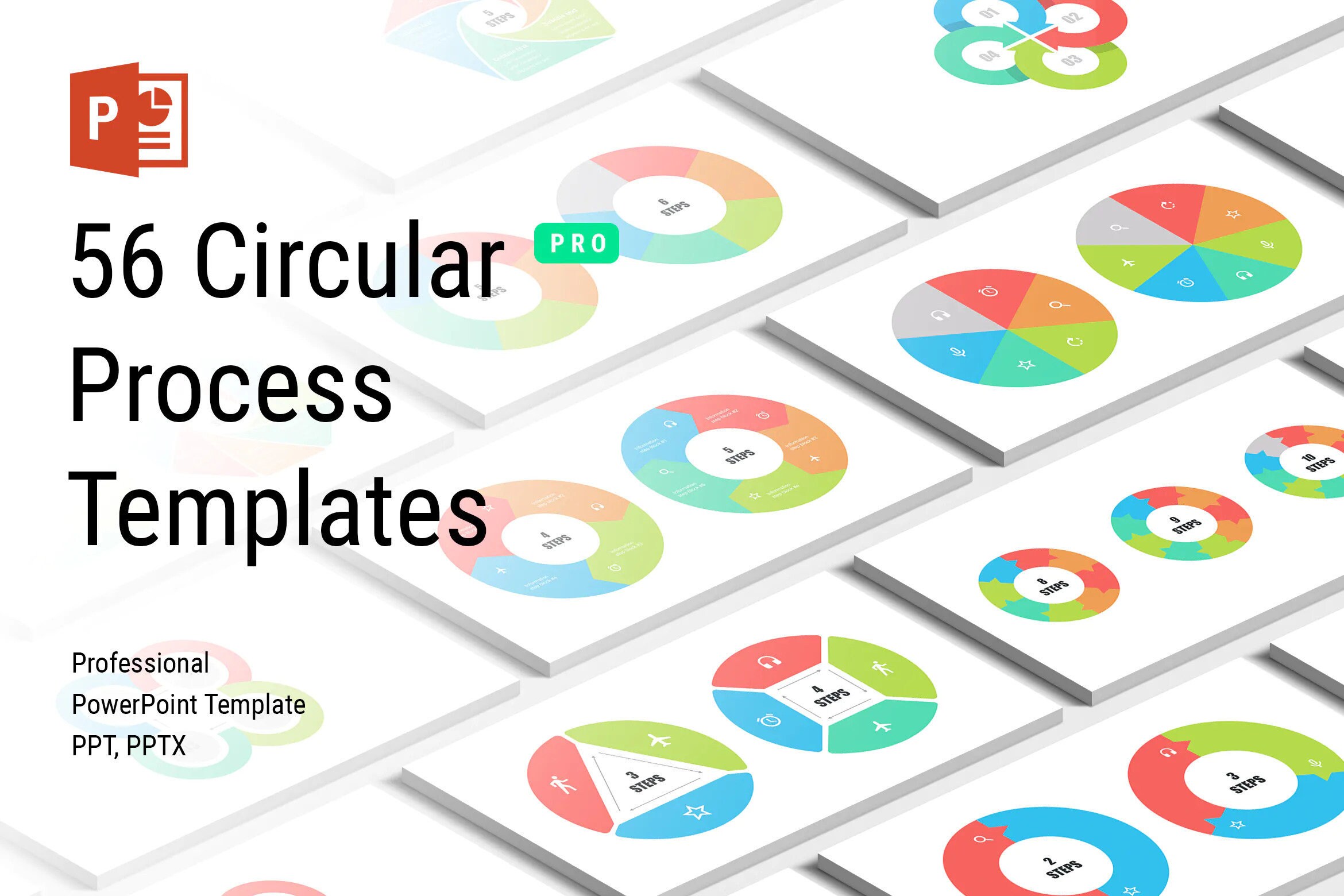 Circular Process Powerpoint Templates - Etsy