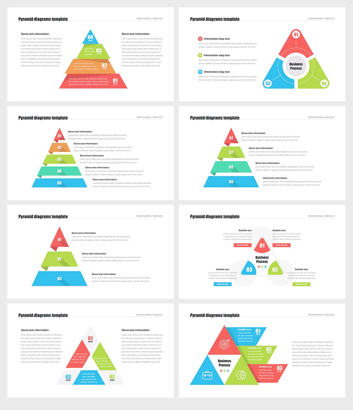 Pyramid Infographic Pack for Powerpoint - Etsy