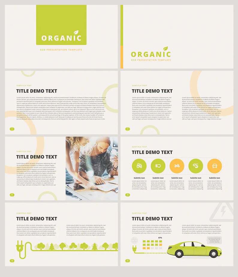 Organic Powerpoint Template - Etsy