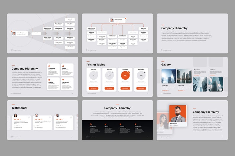 Company Hierarchy for Powerpoint - Etsy