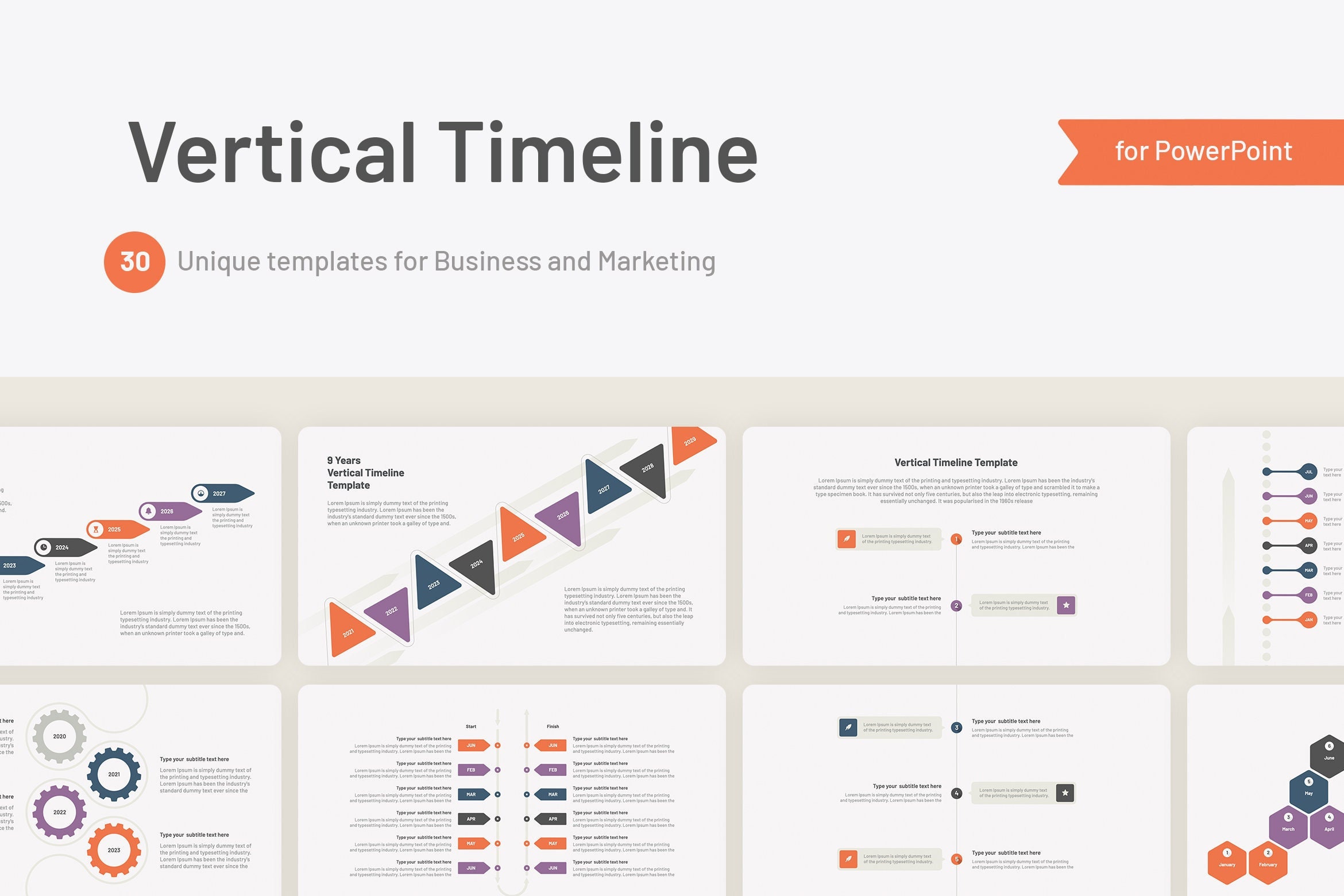 Vertical Timeline Powerpoint Templates - Etsy