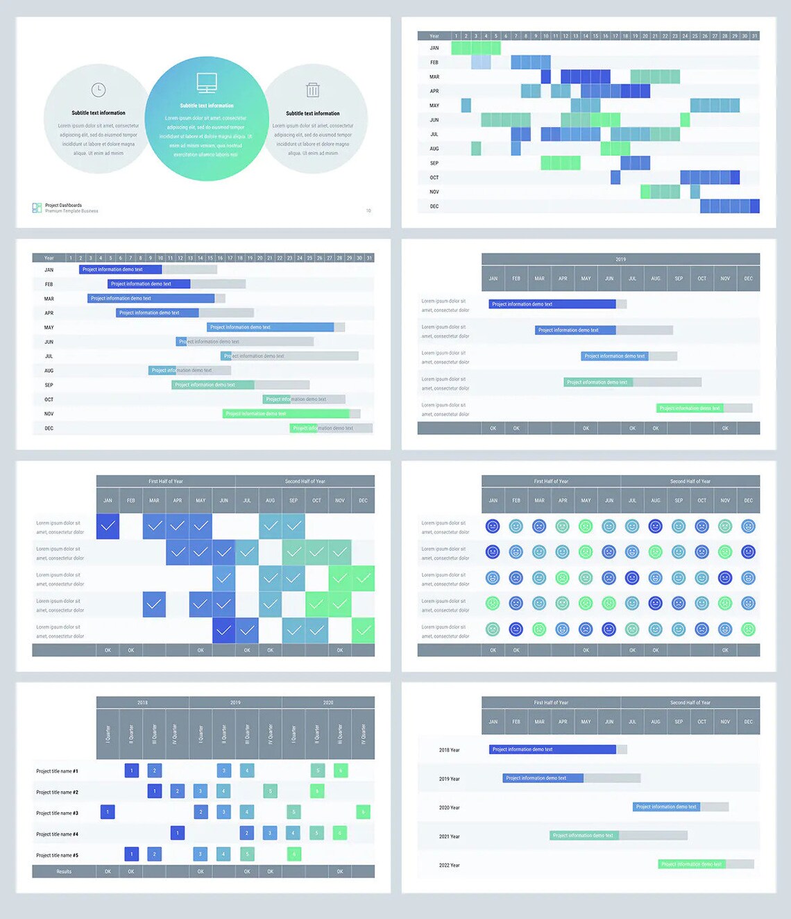 Project Dashboards for Powerpoint - Etsy