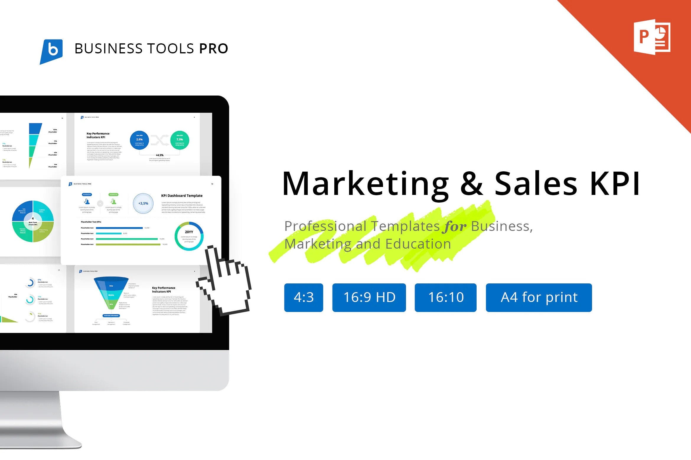 Marketing and Sales KPI for Powerpoint PPT - Etsy