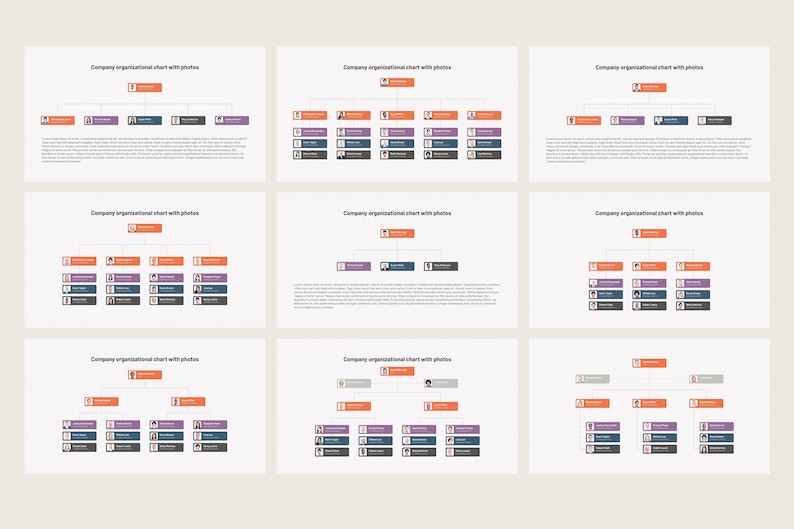 Organizational Hierarchy Chart for Powerpoint - Etsy