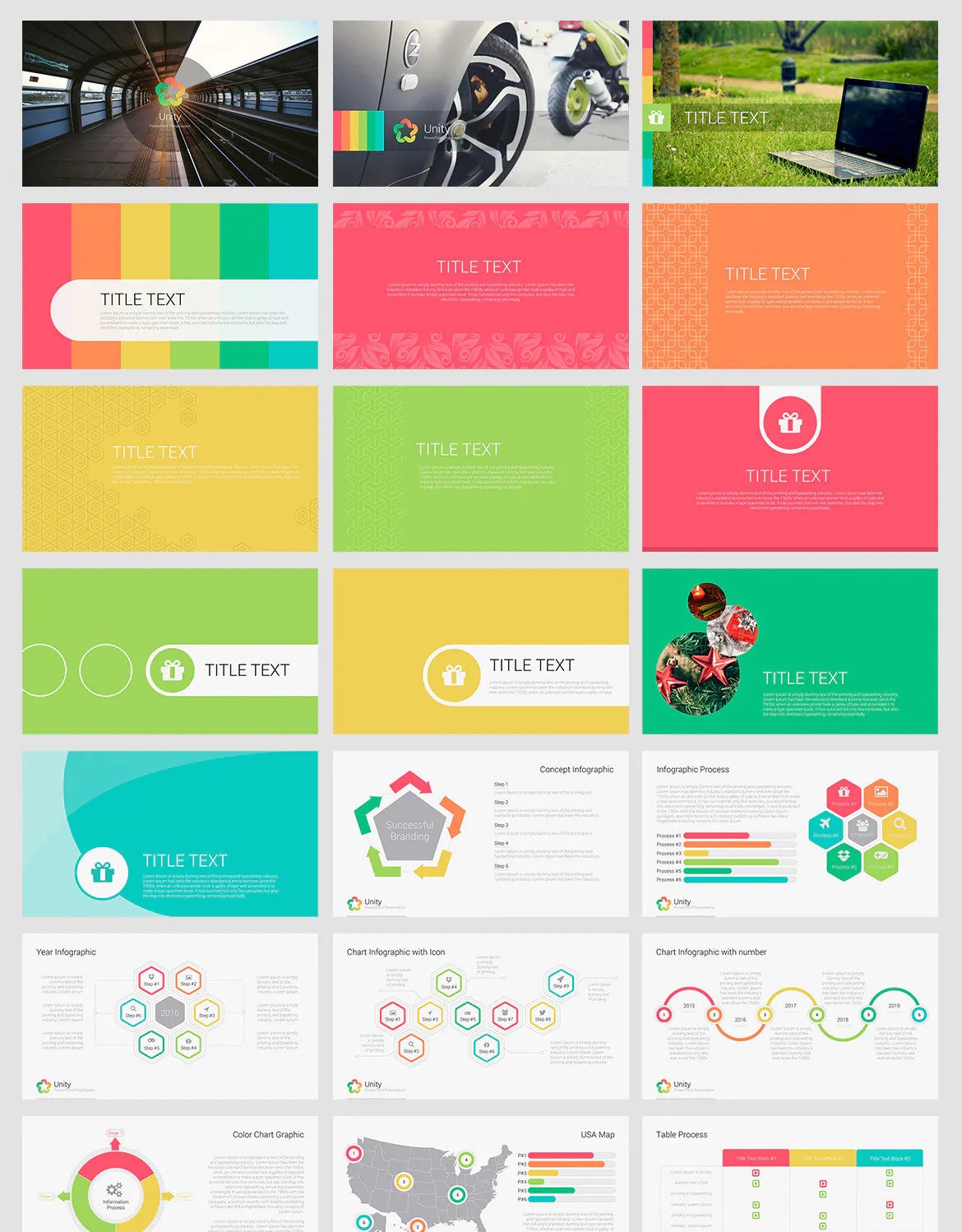 Unity Multipurpose Powerpoint Template - Etsy