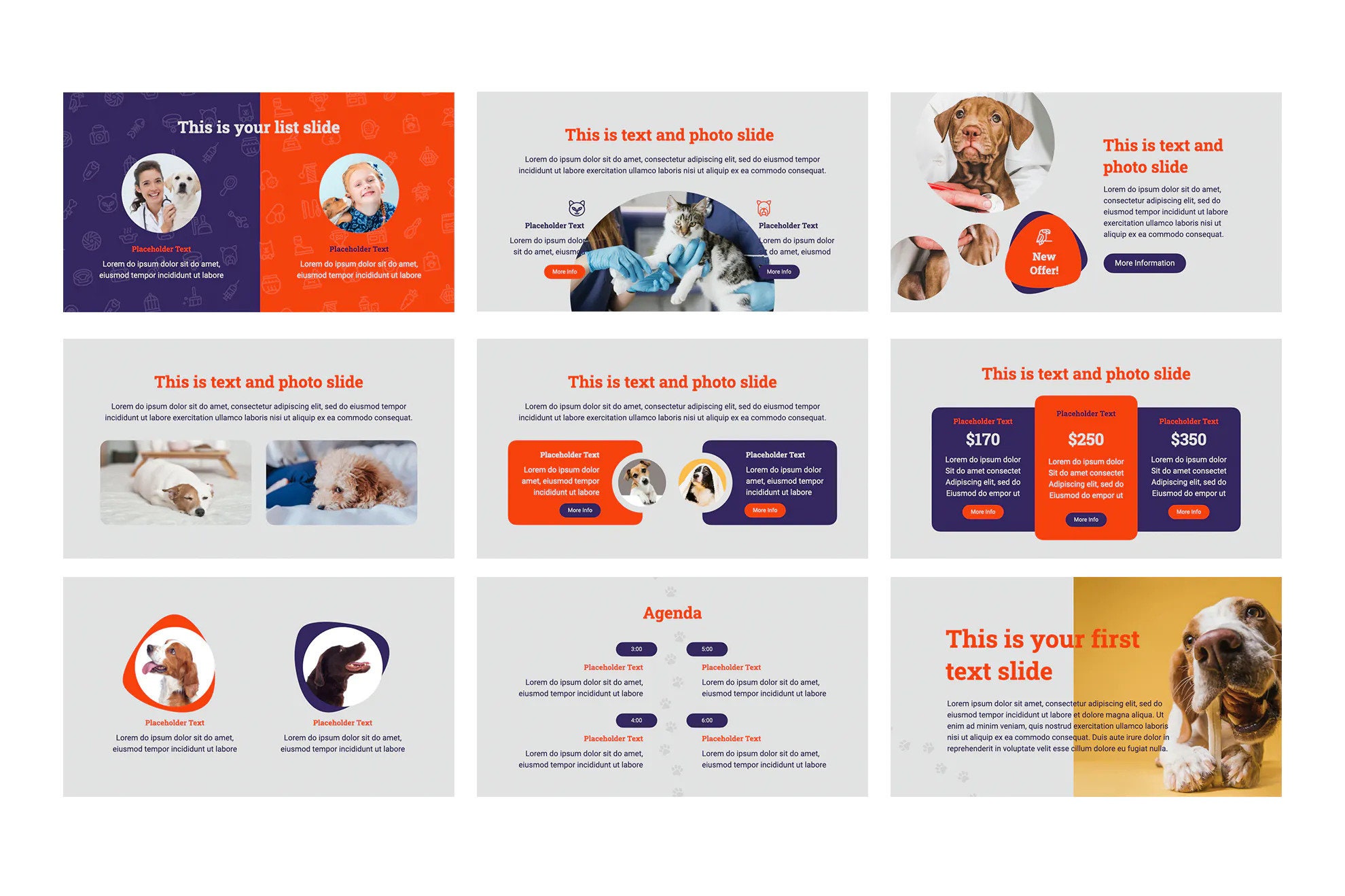 Pets and Veterinary Clinic Powerpoint Template | Pet Hotel PPT - Etsy