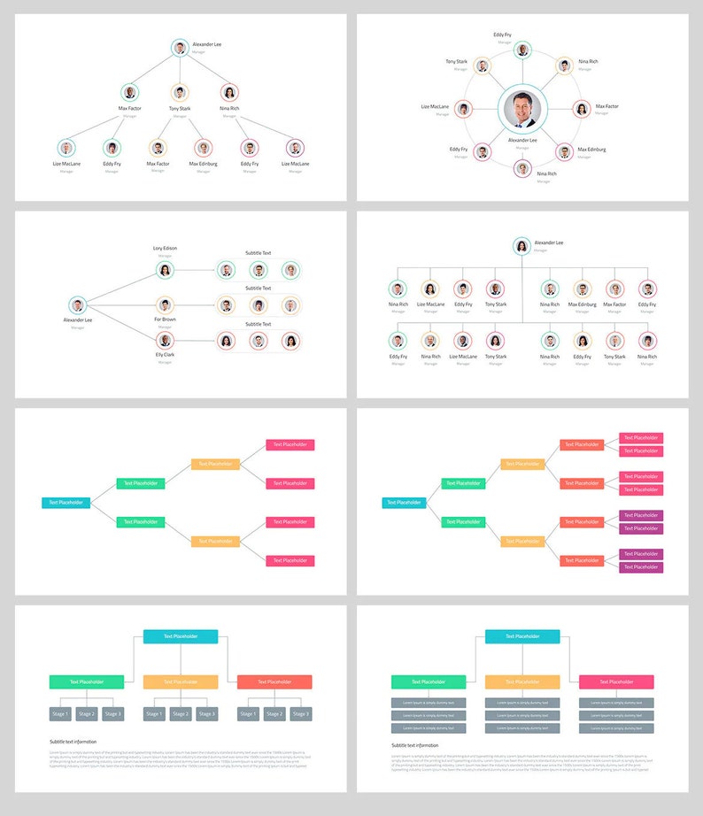 Organizational Chart for Powerpoint - Etsy