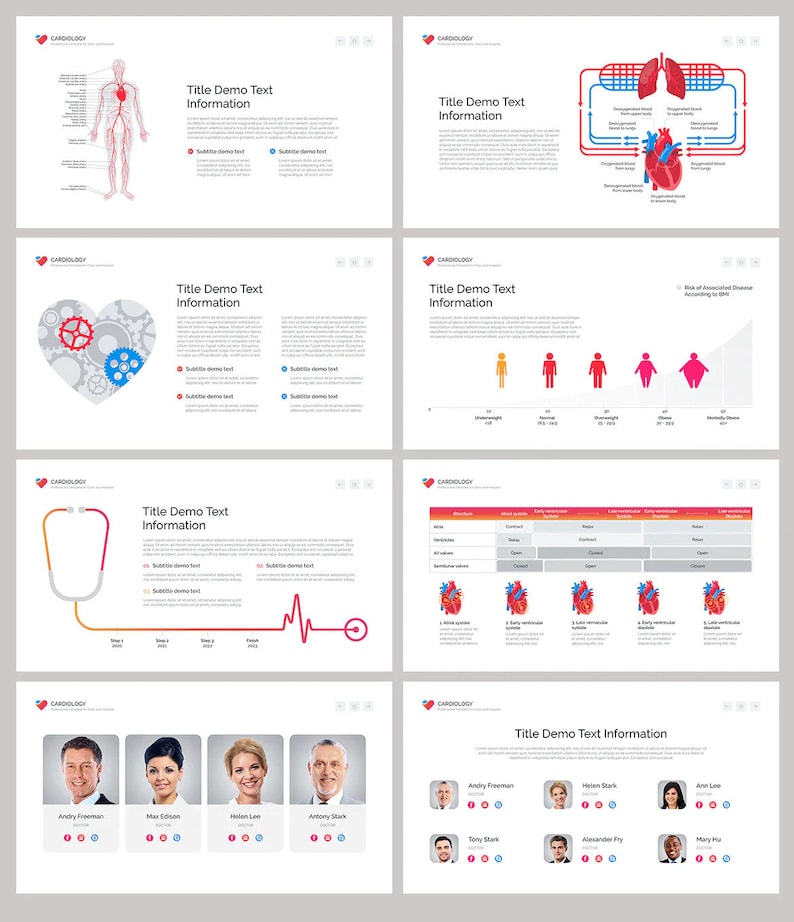 Cardiology Powerpoint Template - Medical Template - Etsy