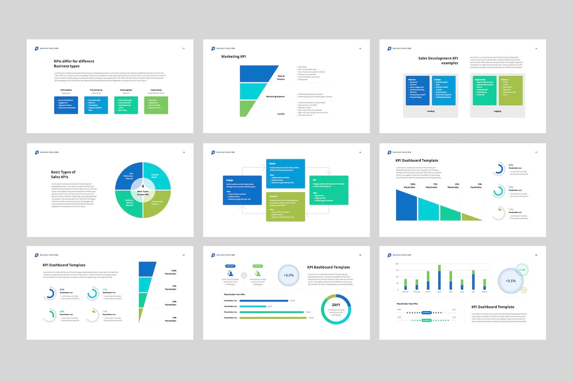 Marketing and Sales KPI for Powerpoint PPT - Etsy