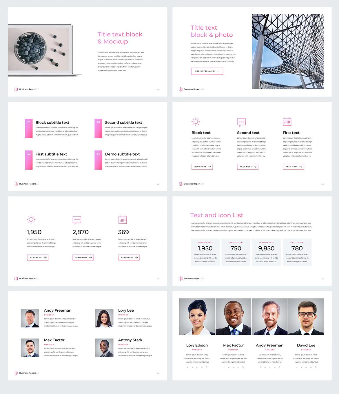 Business Report 2.0 Powerpoint Template - Etsy