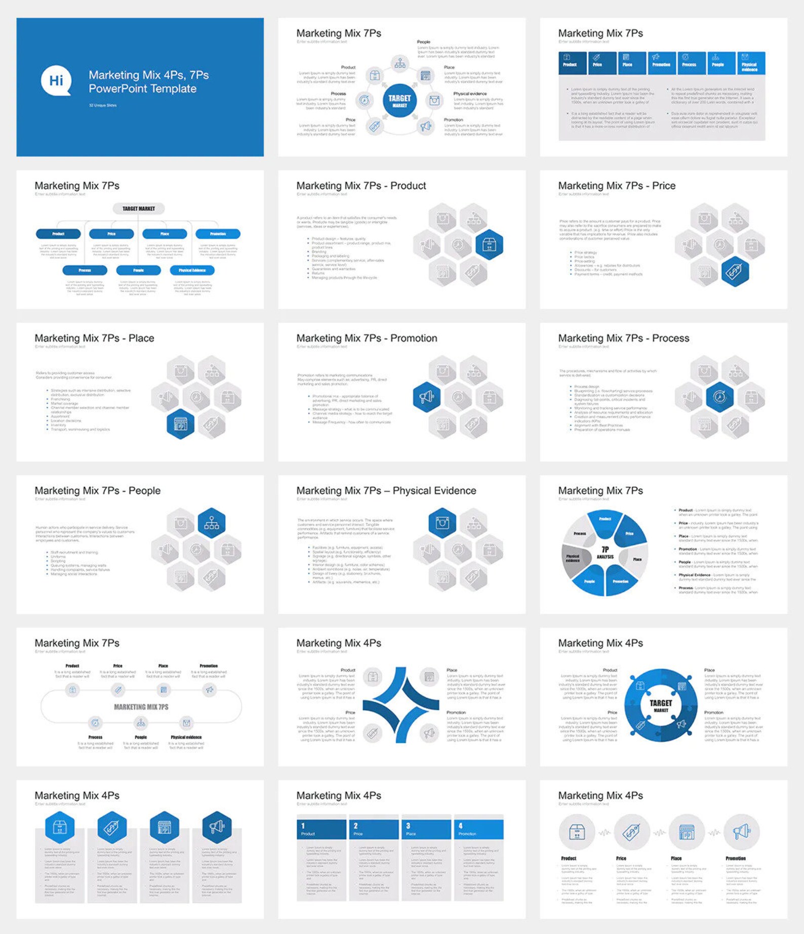 Marketing Mix Powerpoint Template - Etsy