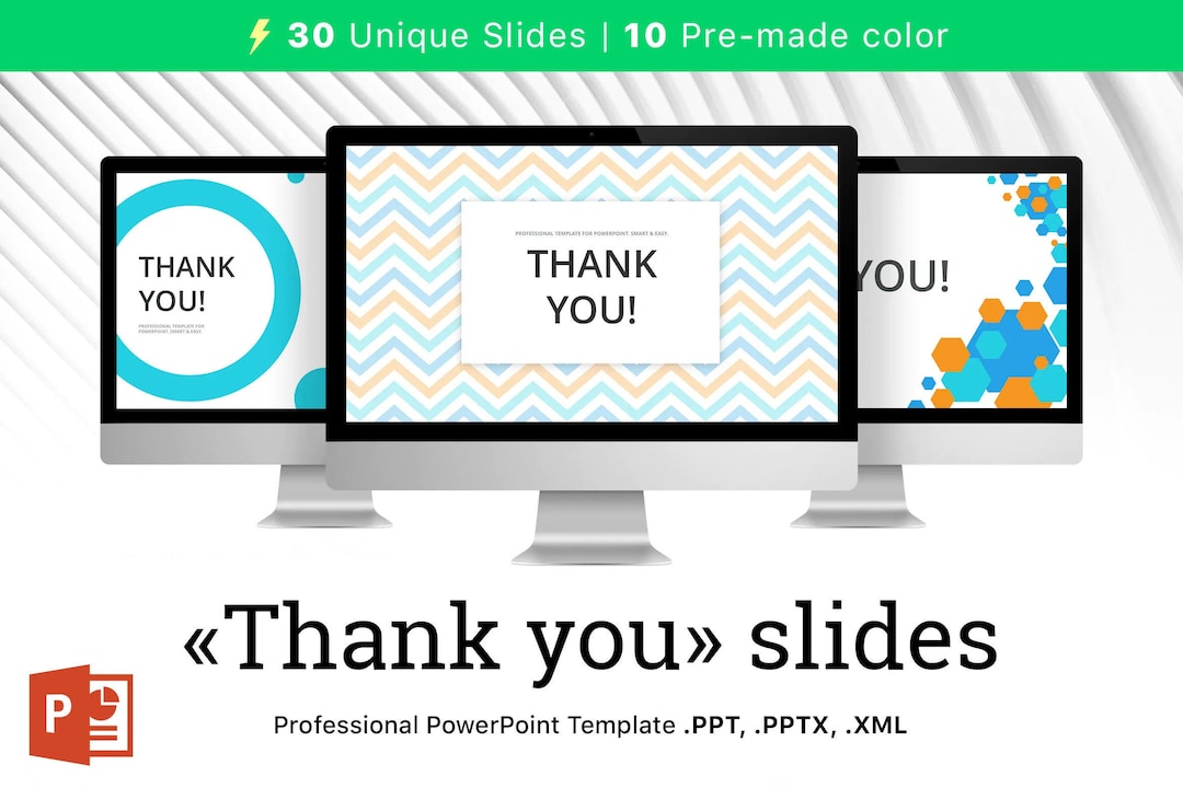 Thank You Slides for Powerpoint - Etsy