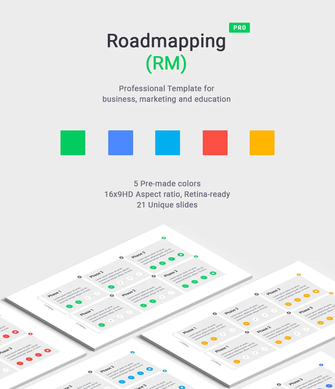 Roadmapping for Powerpoint Template - Etsy