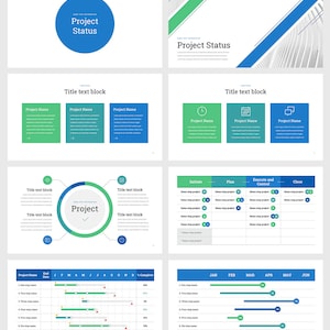 Project Status Powerpoint Template - Etsy