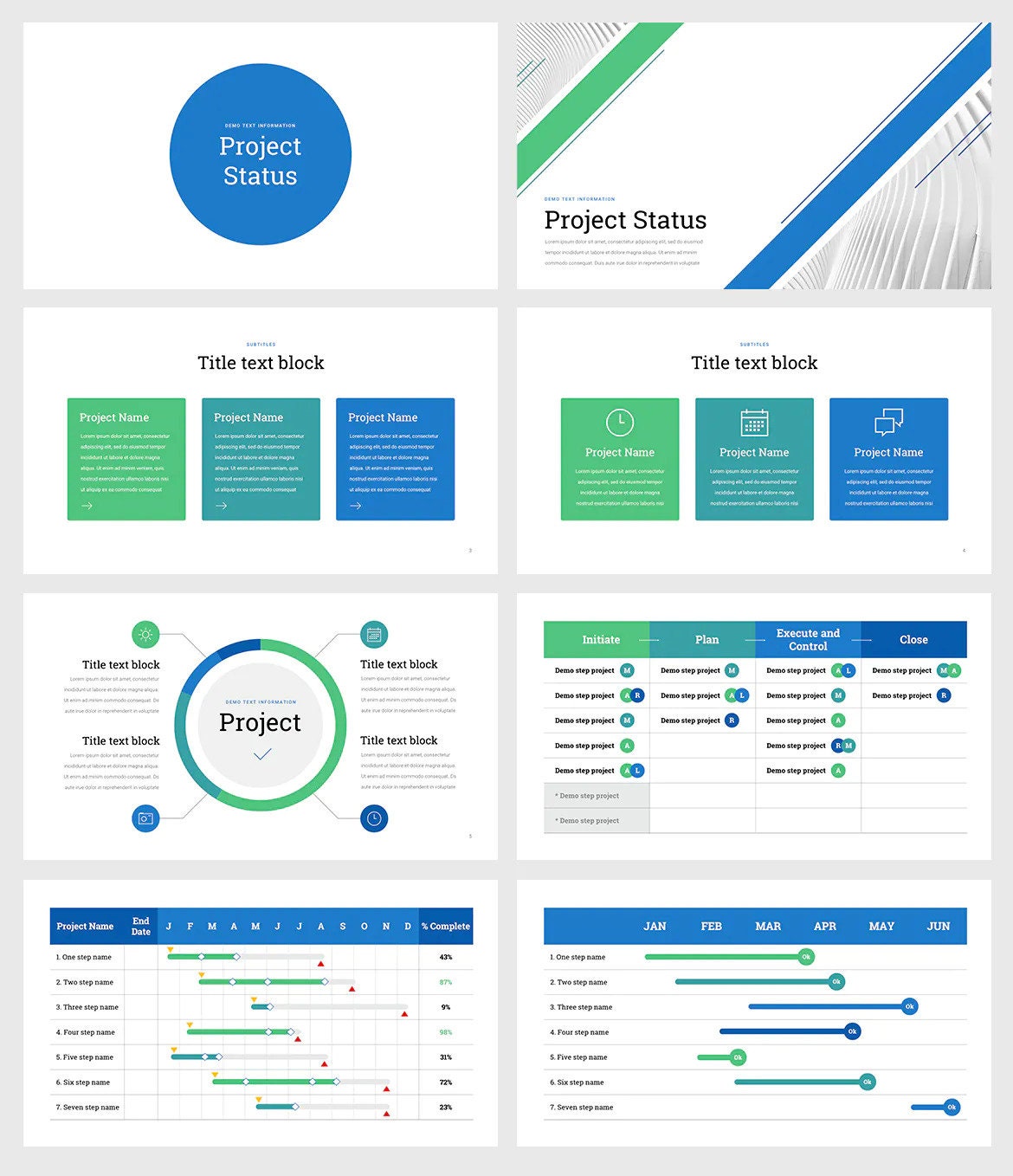 Project Status Powerpoint Template - Etsy