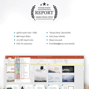 Report Powerpoint Template - Etsy