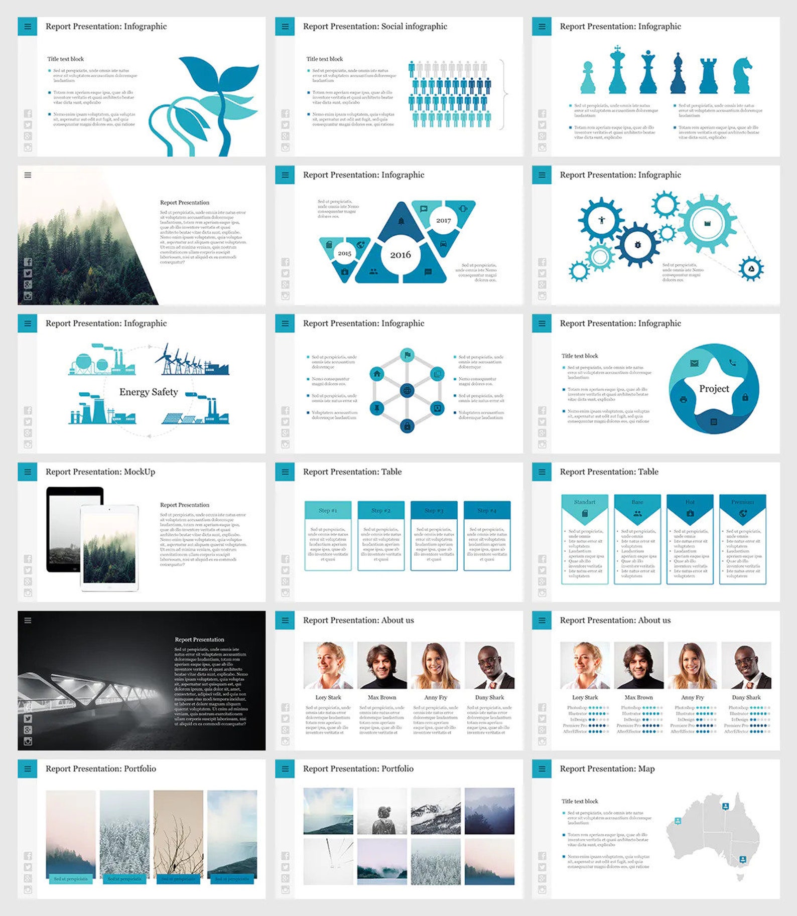 Report Powerpoint Template - Etsy