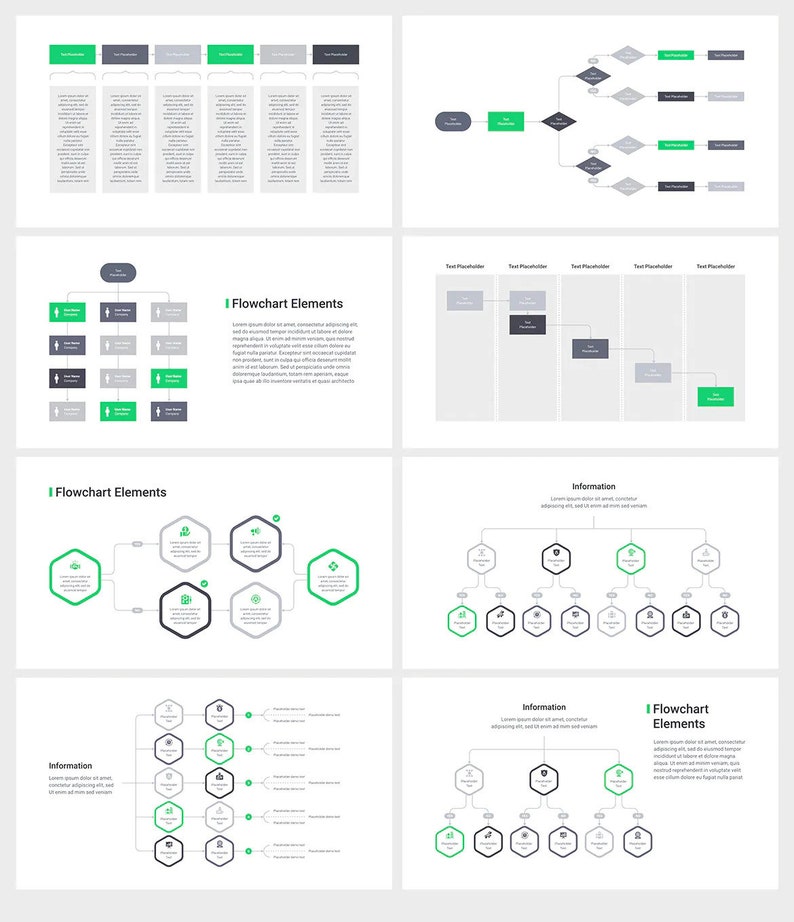 Flowchart Powerpoint Templates - Etsy
